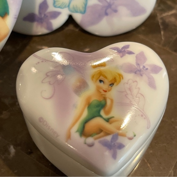 Disney | Accents | Set Of Disney Tinkerbell Ceramic Trinkets | Poshmark